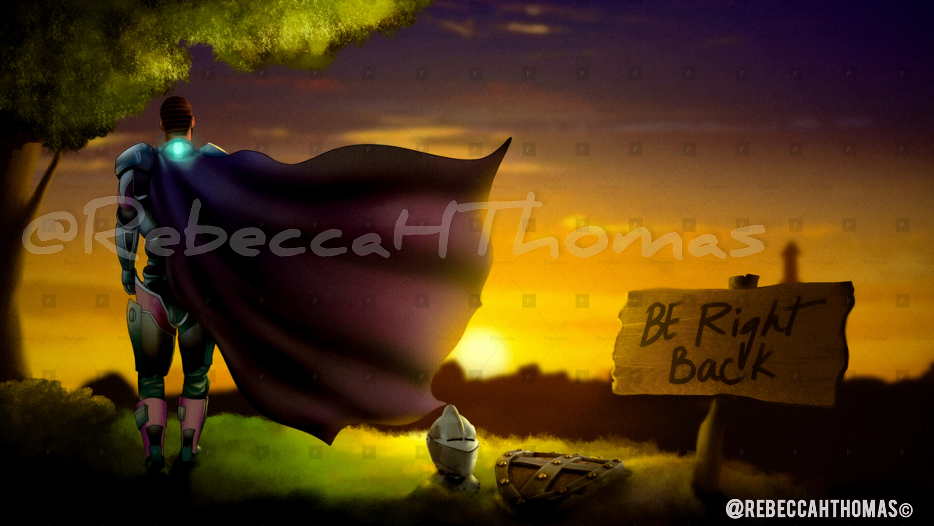 ArtStation - Conceptual Twitch BE RIGHT BACK Screen