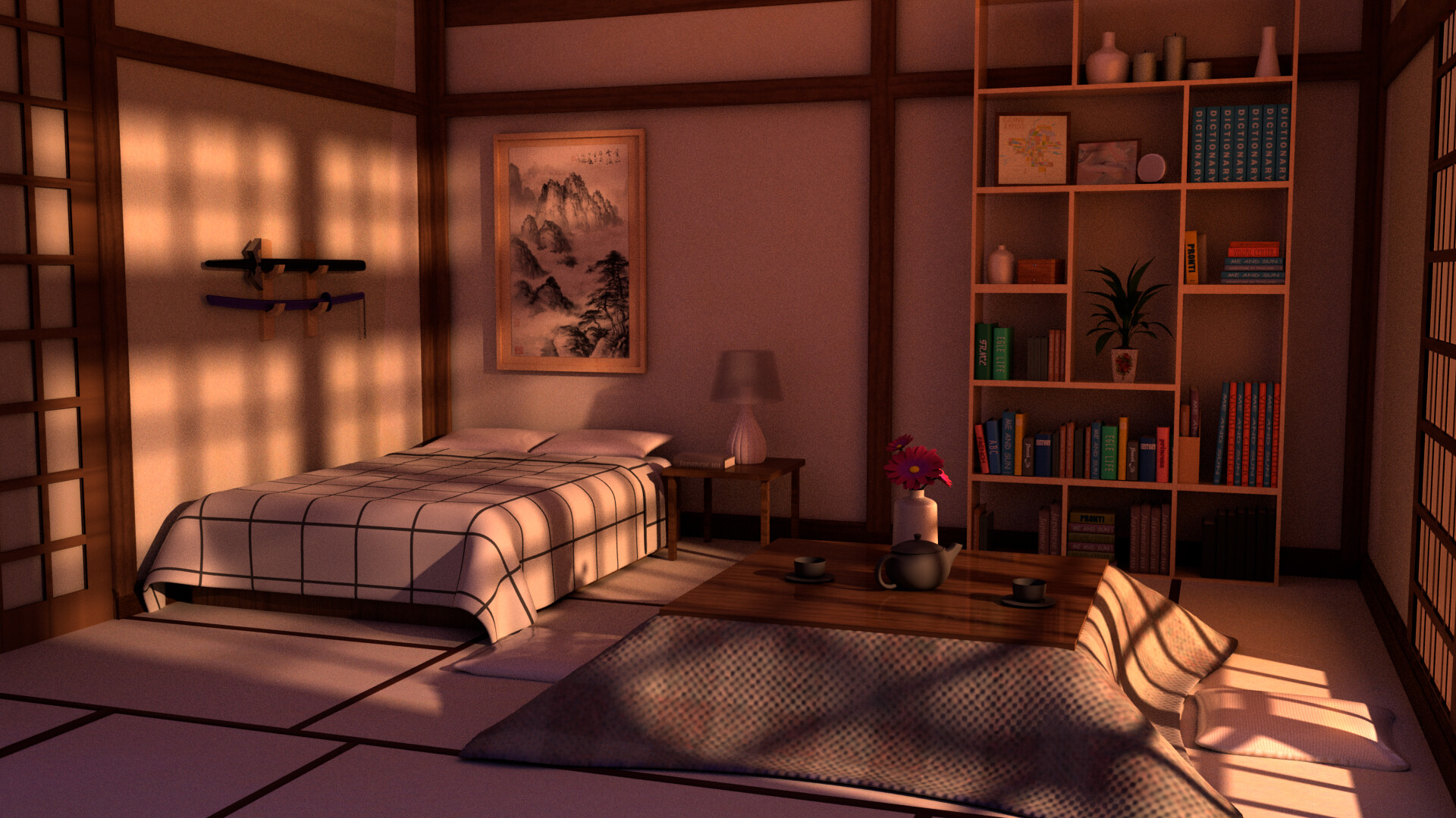 Teresa Nguyen - Sunset through a shoji