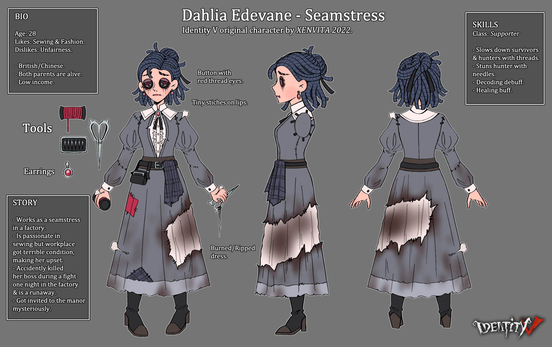 ArtStation - Identity V OC - Dahlia Edevane / Seamstress