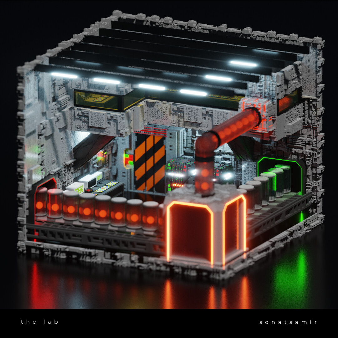 ArtStation - the lab voxel art