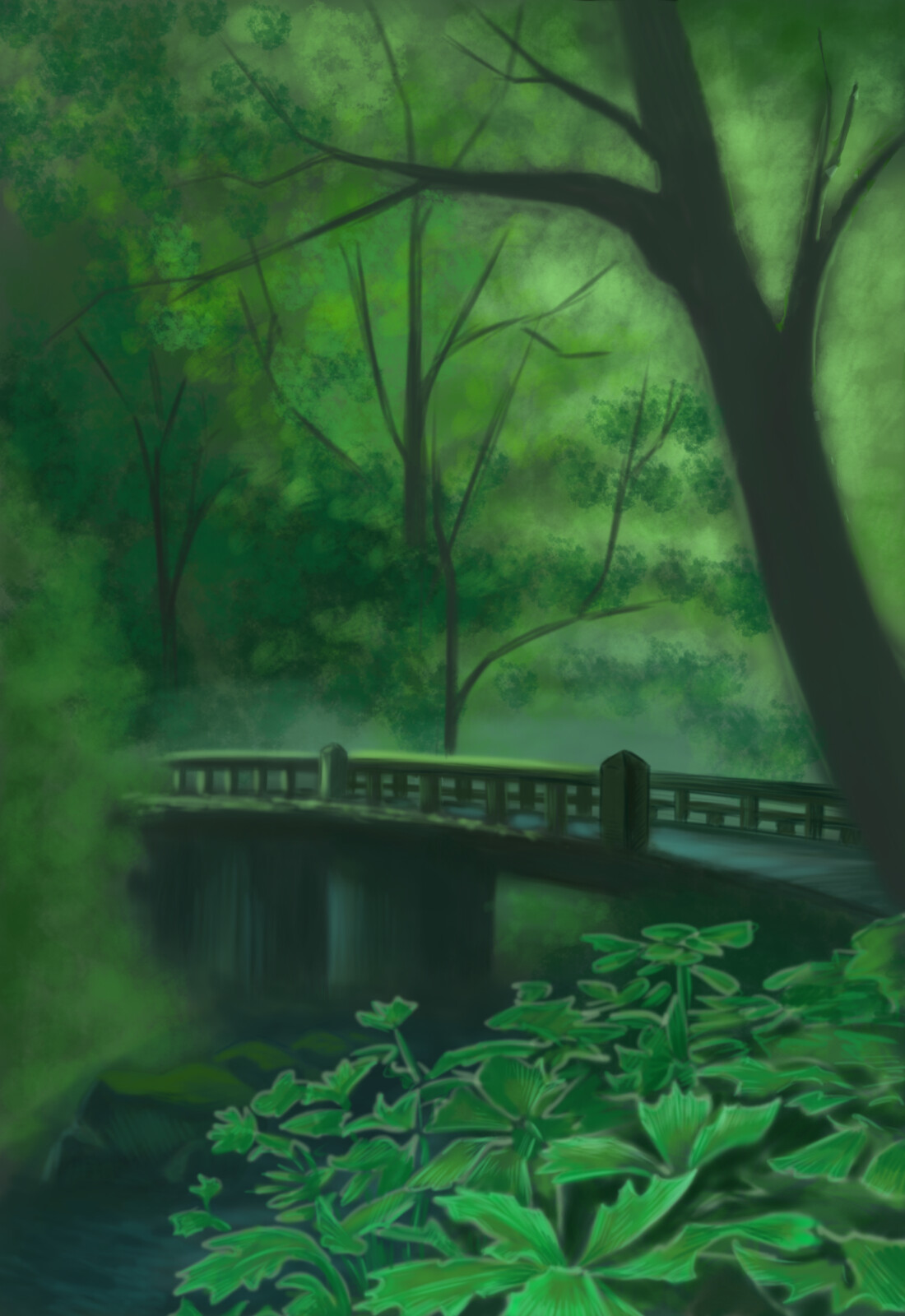 ArtStation - Forest bridge