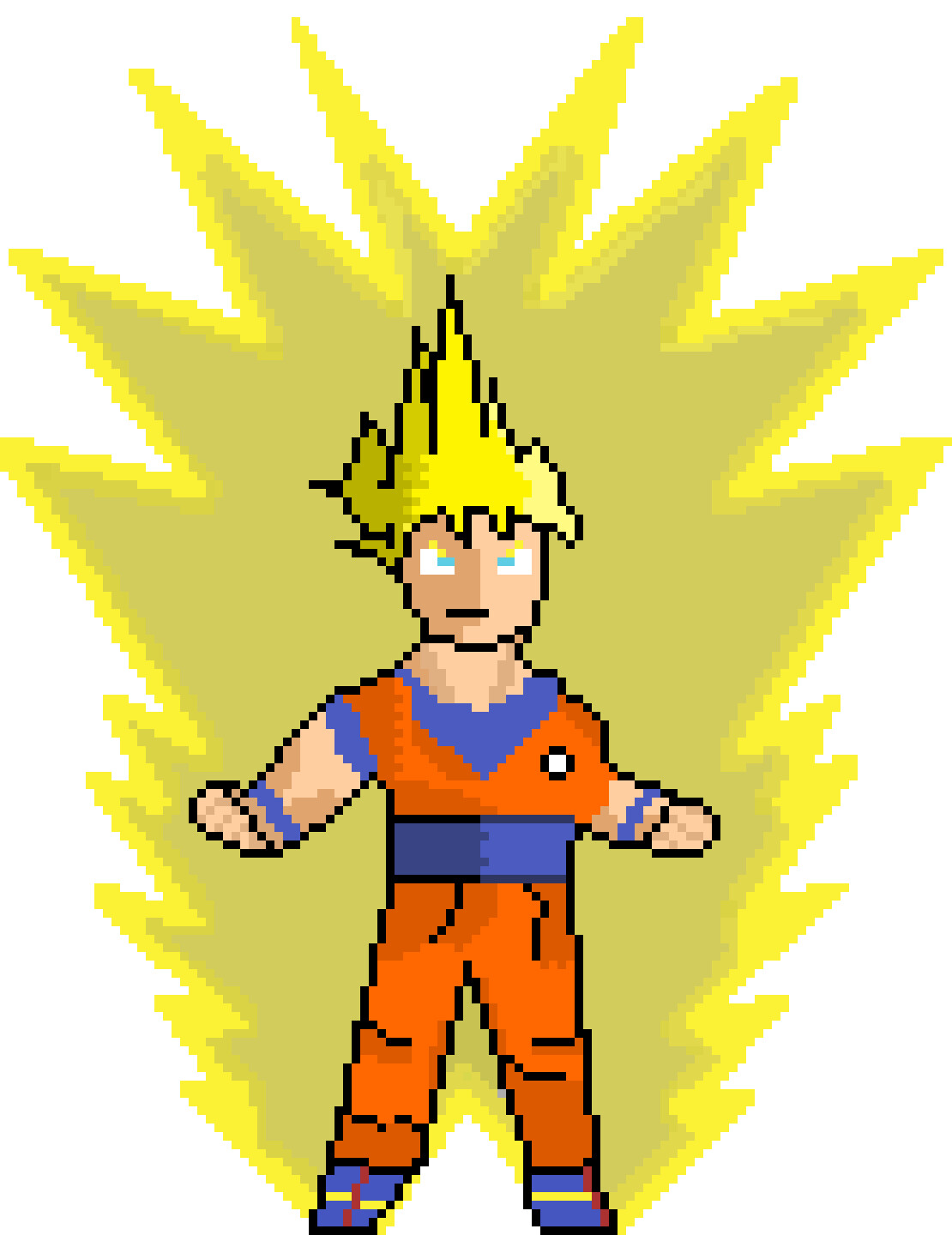 Super Sayian Goku Pixel Art By Fernando Sardinha — Prouserme