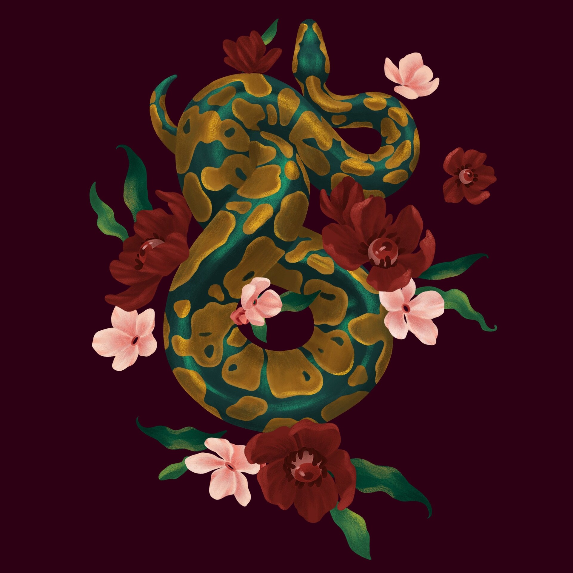 ArtStation - Flowery Snake