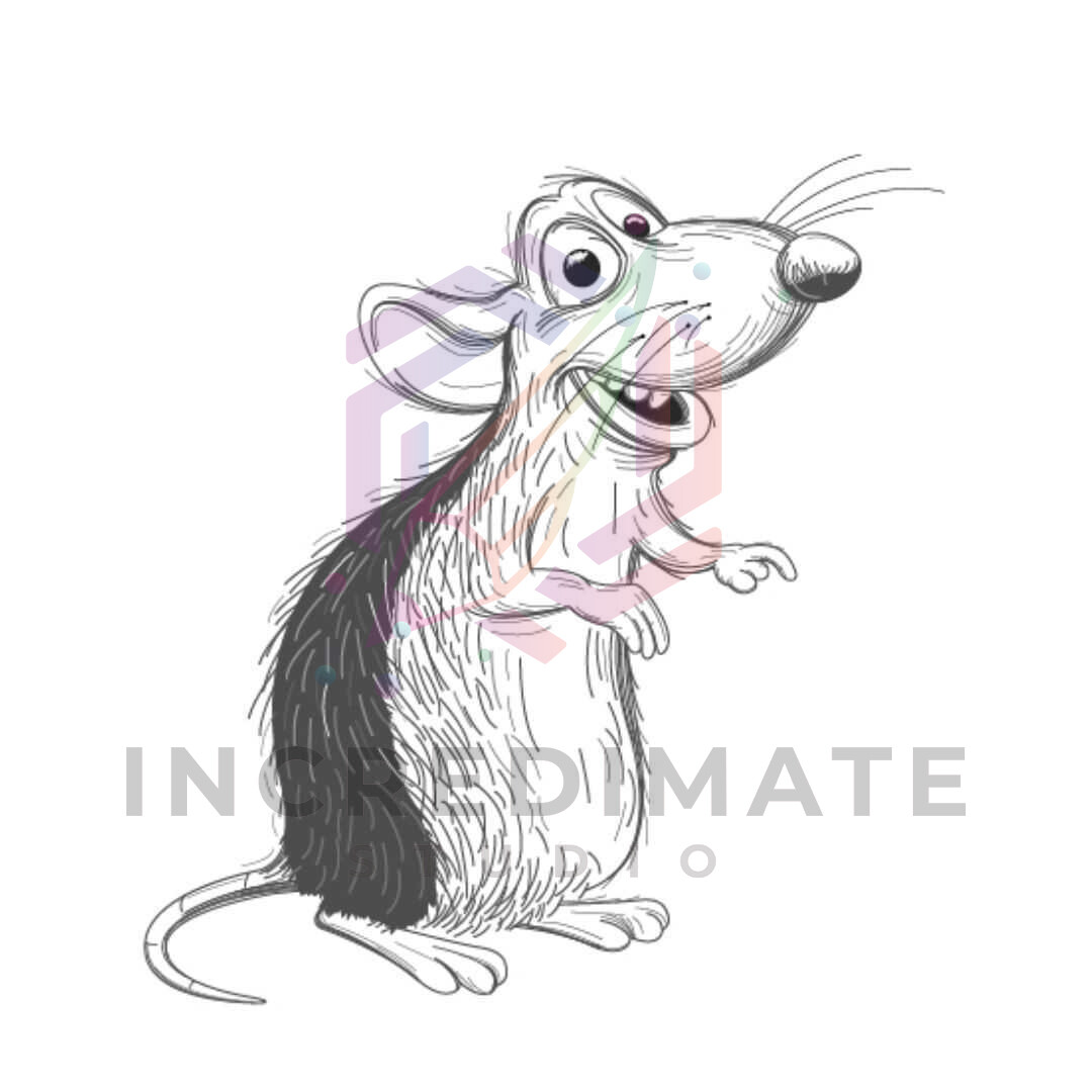 mouse standing drawing