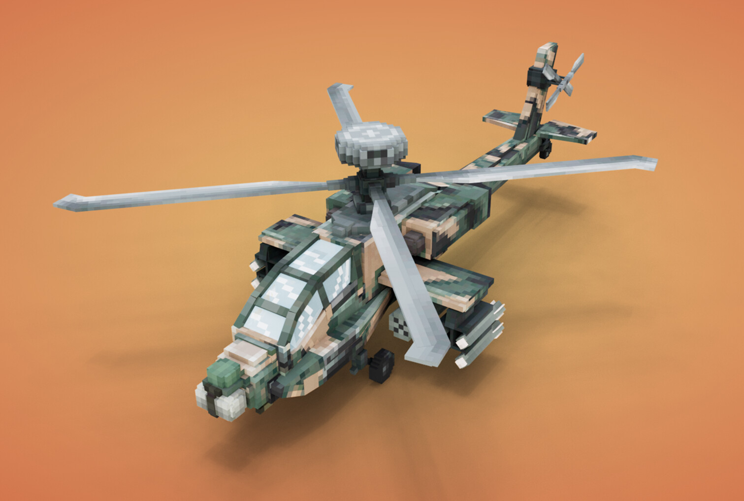 ArtStation - Apache Attack Helicopter