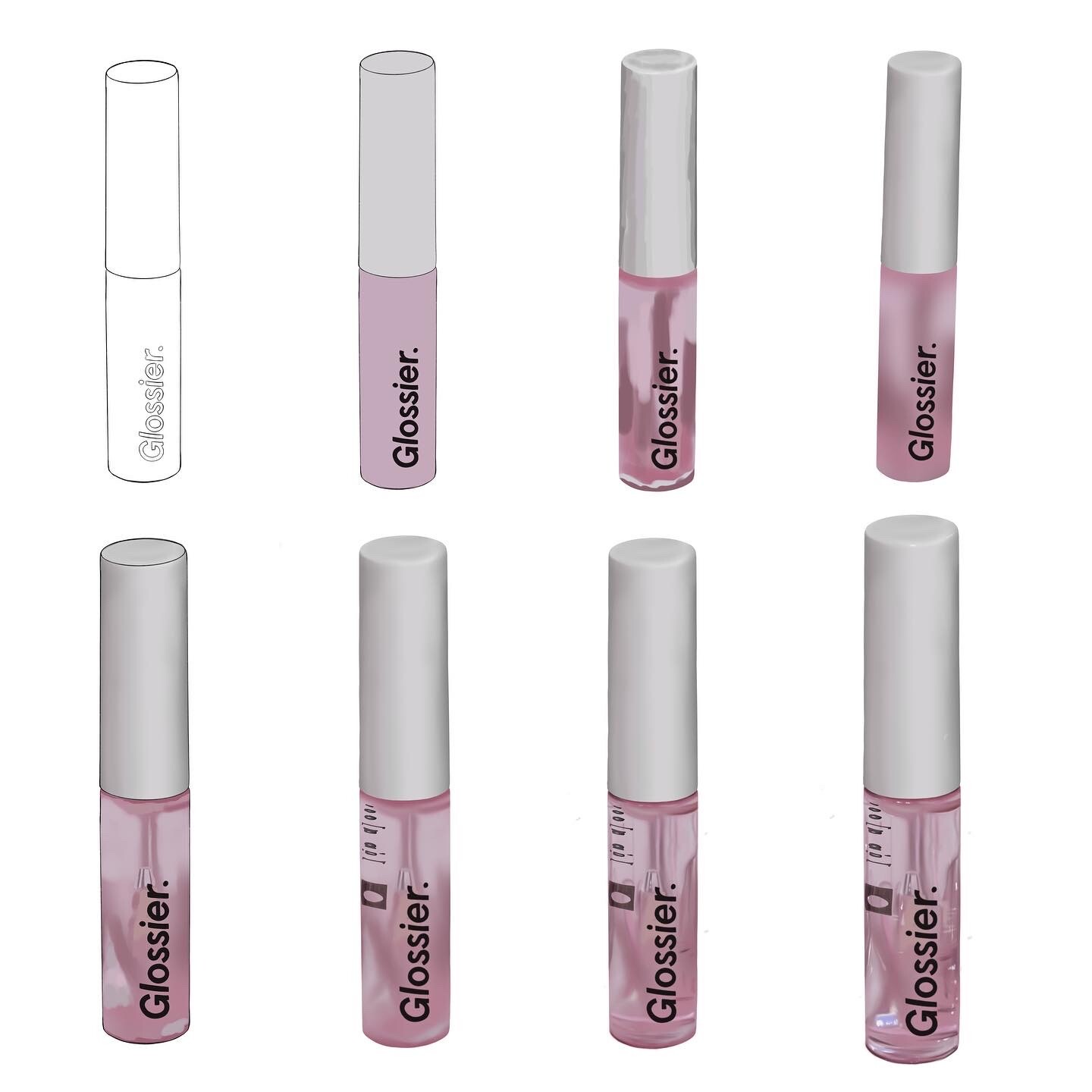ArtStation - lip gloss step by step