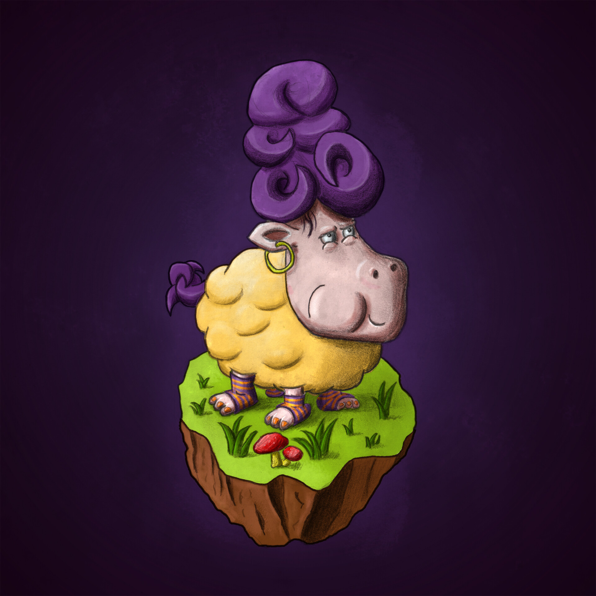 ArtStation - Beautiffuly haired sheep