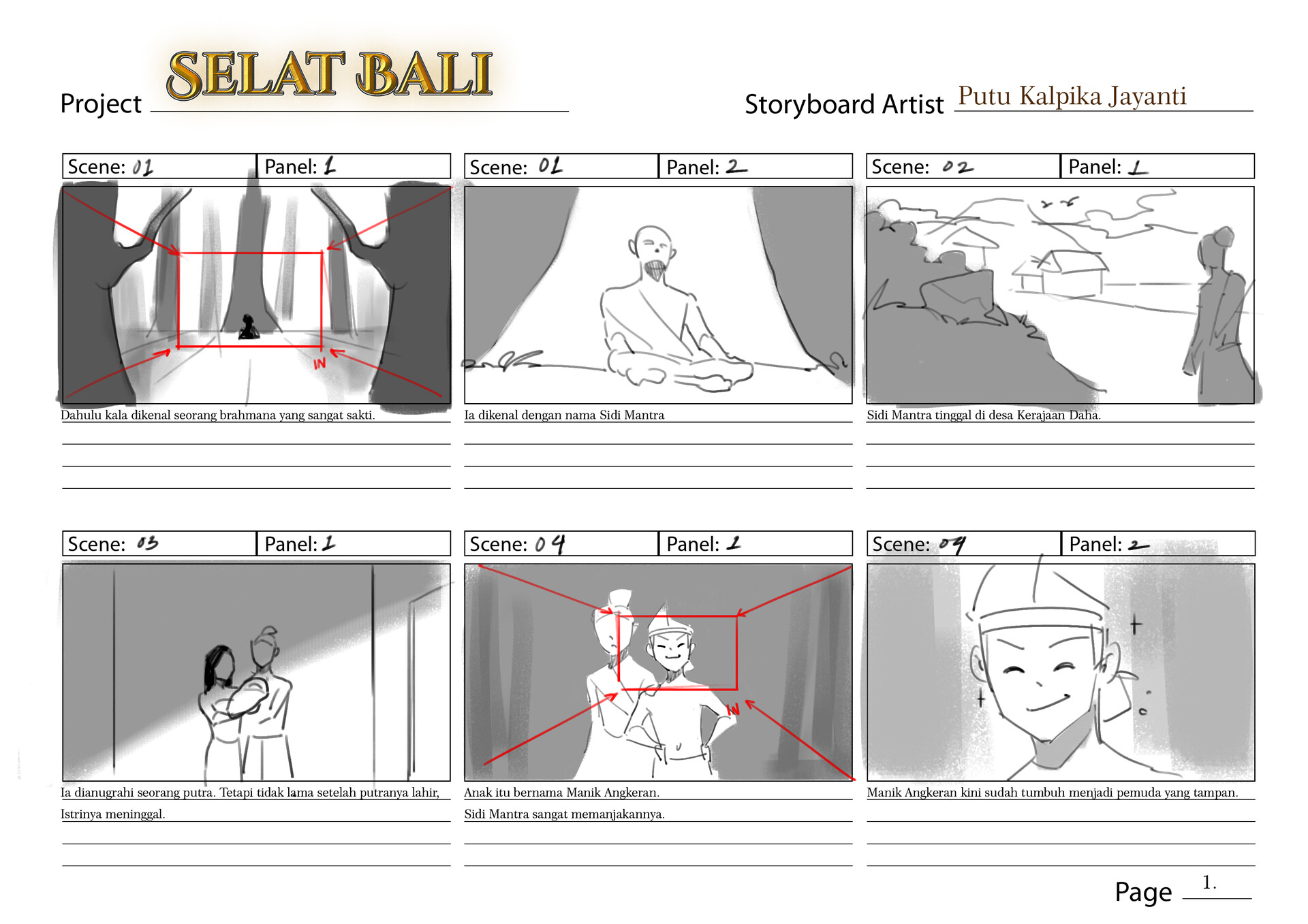 ArtStation - SELAT BALI - Storyboard