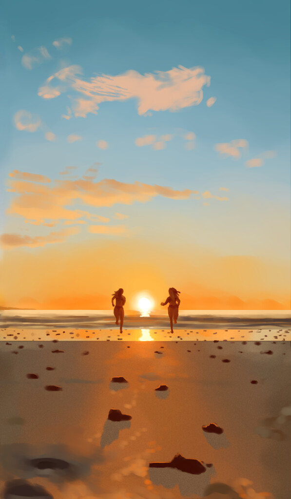 ArtStation - Sunset Beach