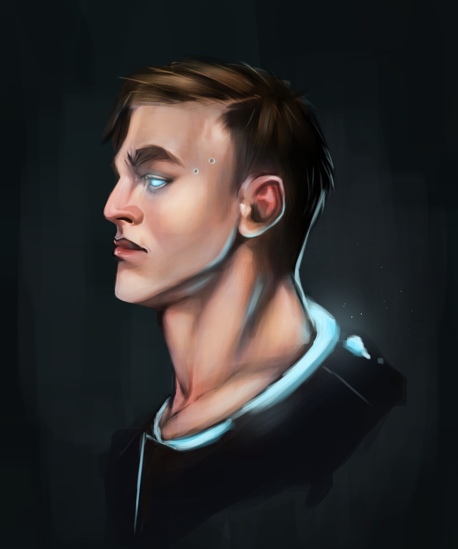 ArtStation - Cyberpunk side view Head