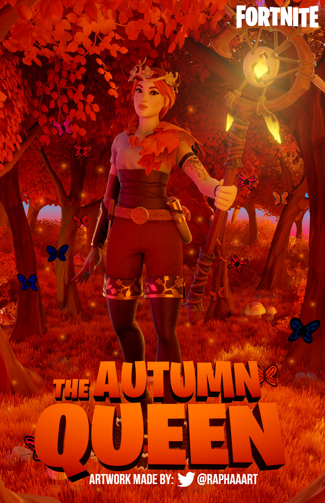 ArtStation - THE AUTUMN QUEEN POSTER