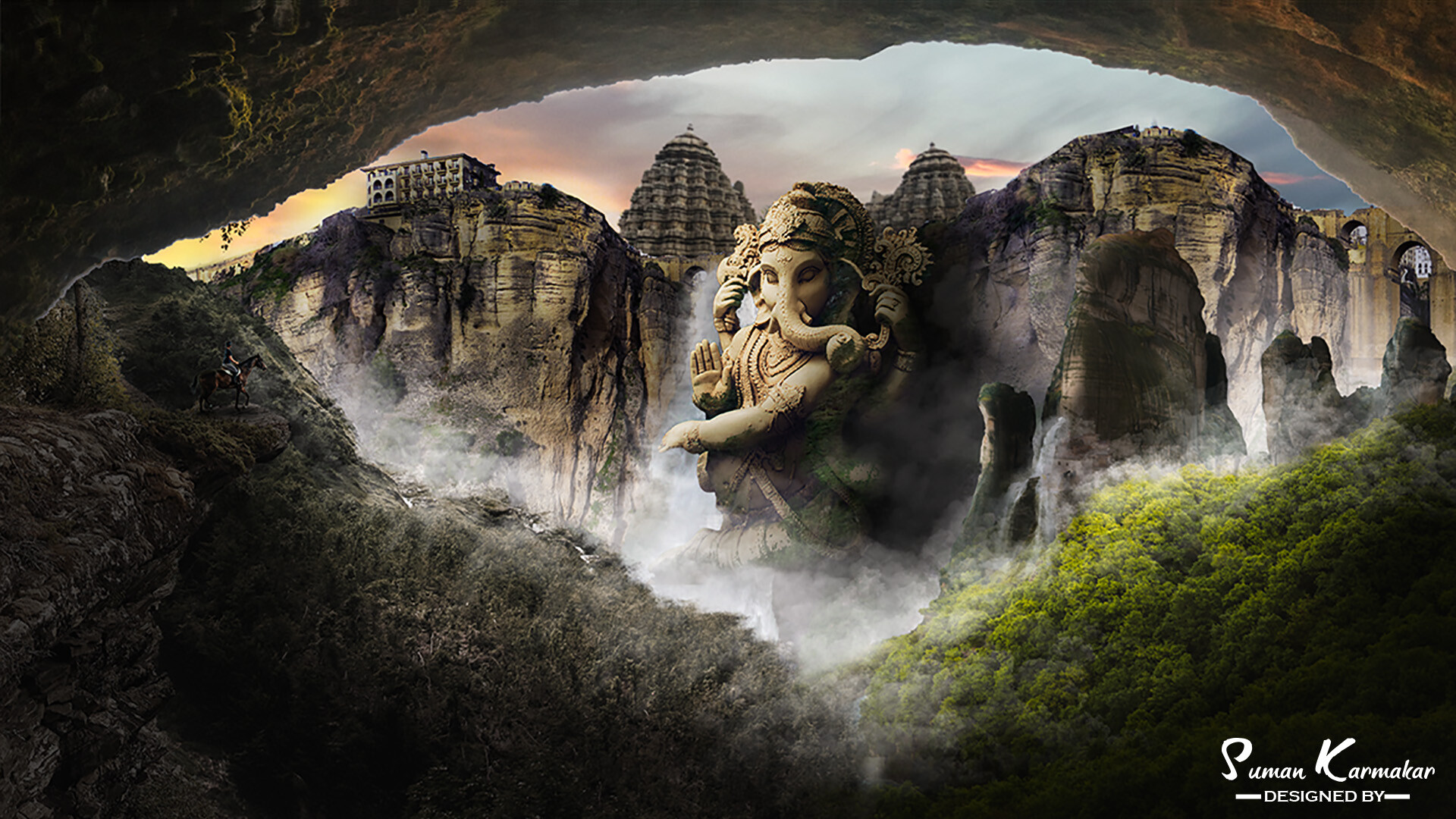 ArtStation - LORD GANESH MATTE PAINTING