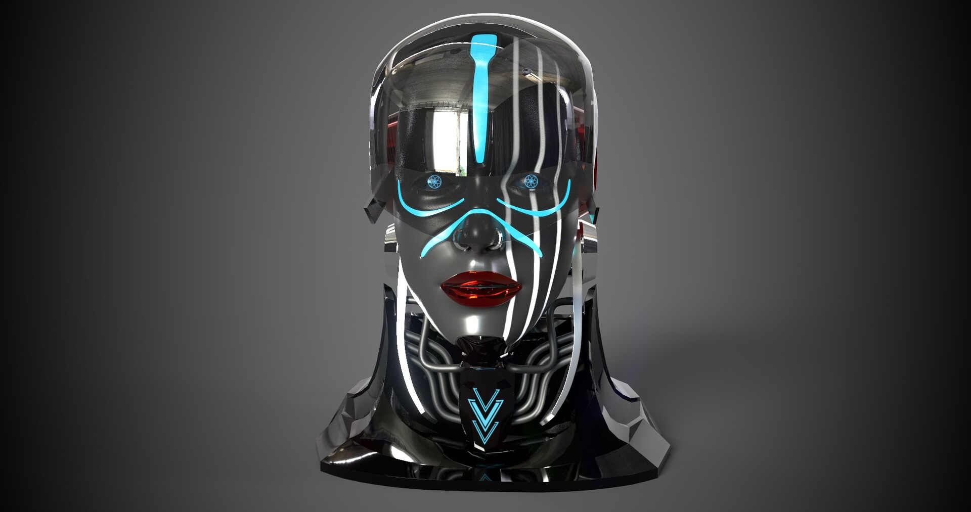 ArtStation - 3d robo head model