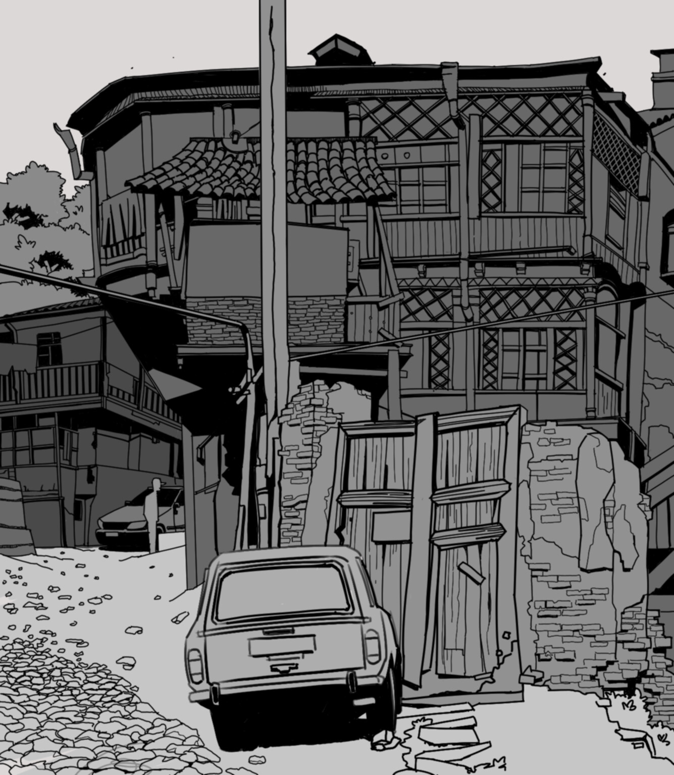 ArtStation - house sketch