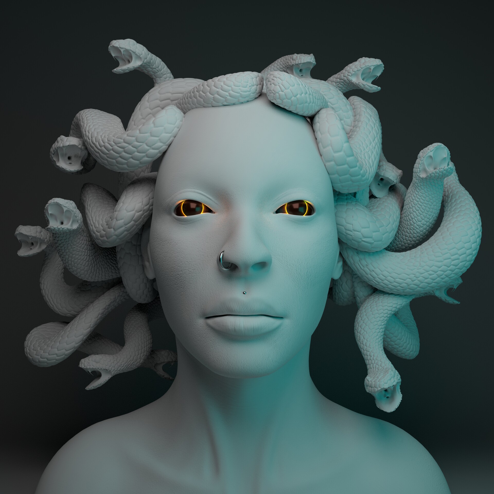 ArtStation - Medusa 3D sculpture