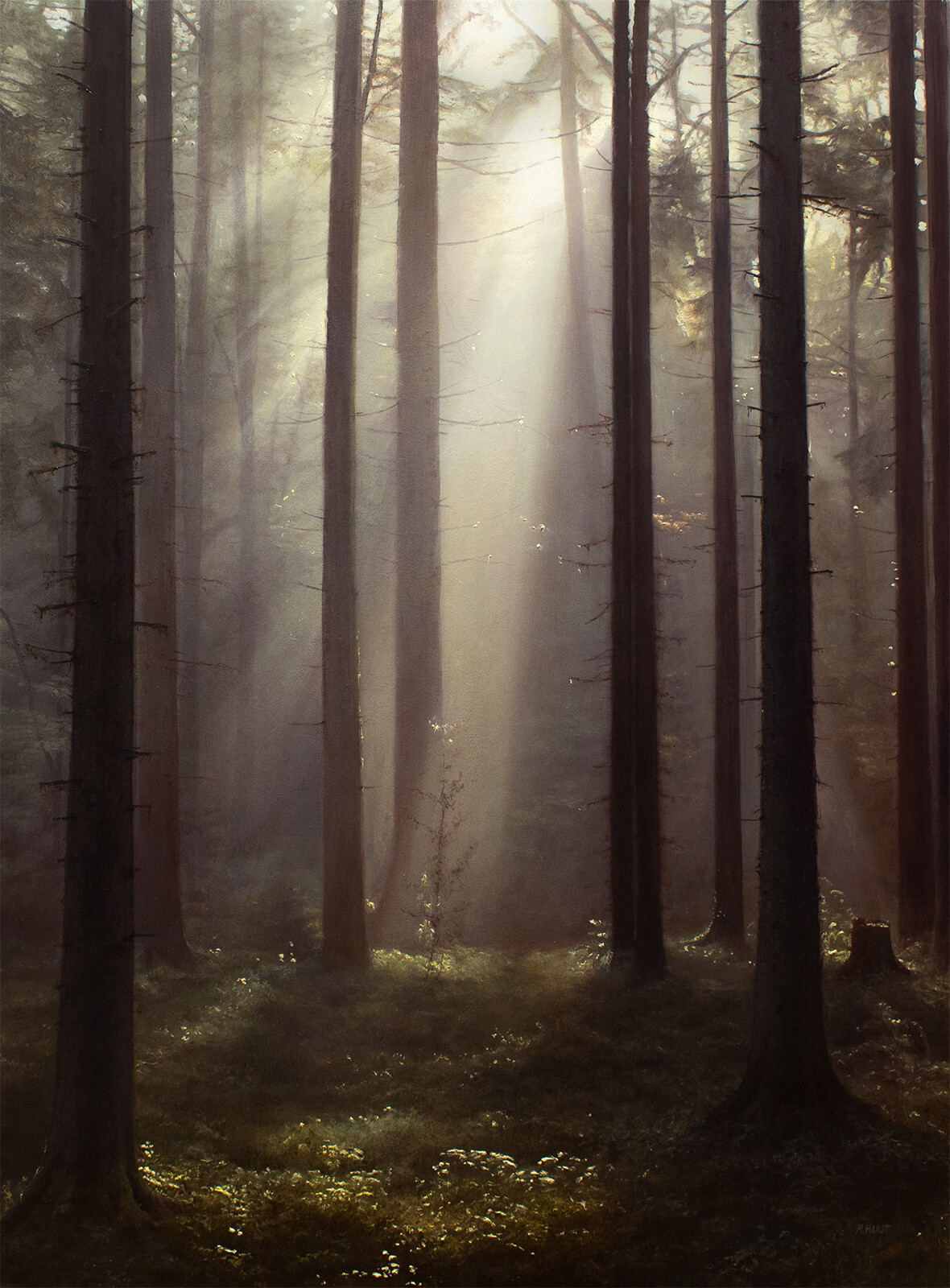 ArtStation - Light Beam in the Forest