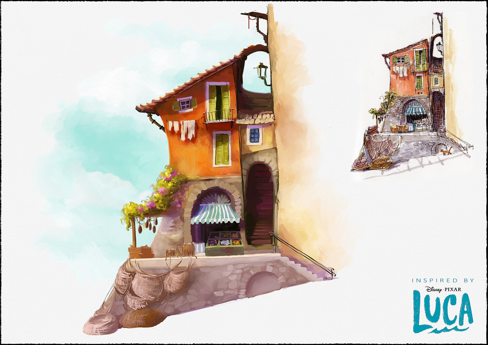 ArtStation - Disney/Pixar's Luca inspired Painting