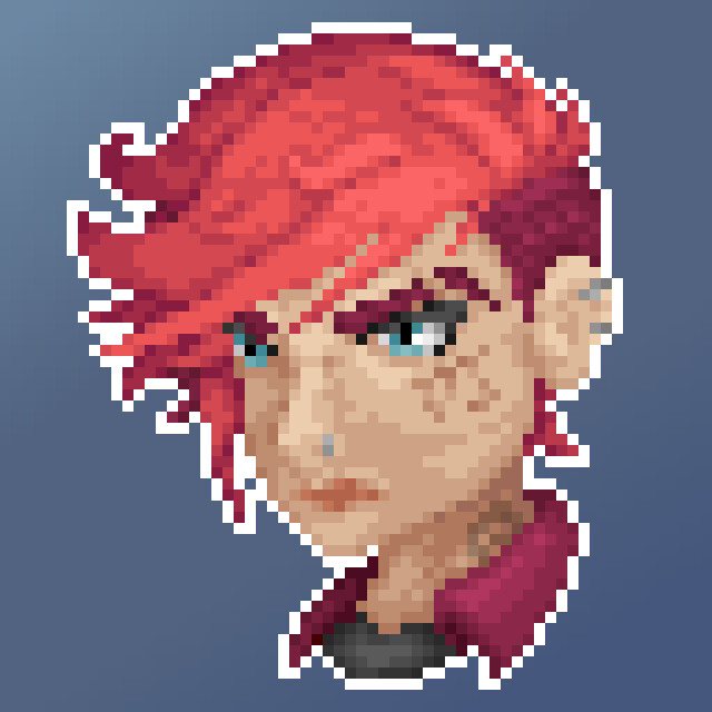 David Sáez - Arcane Vi Pixel Art Sticker