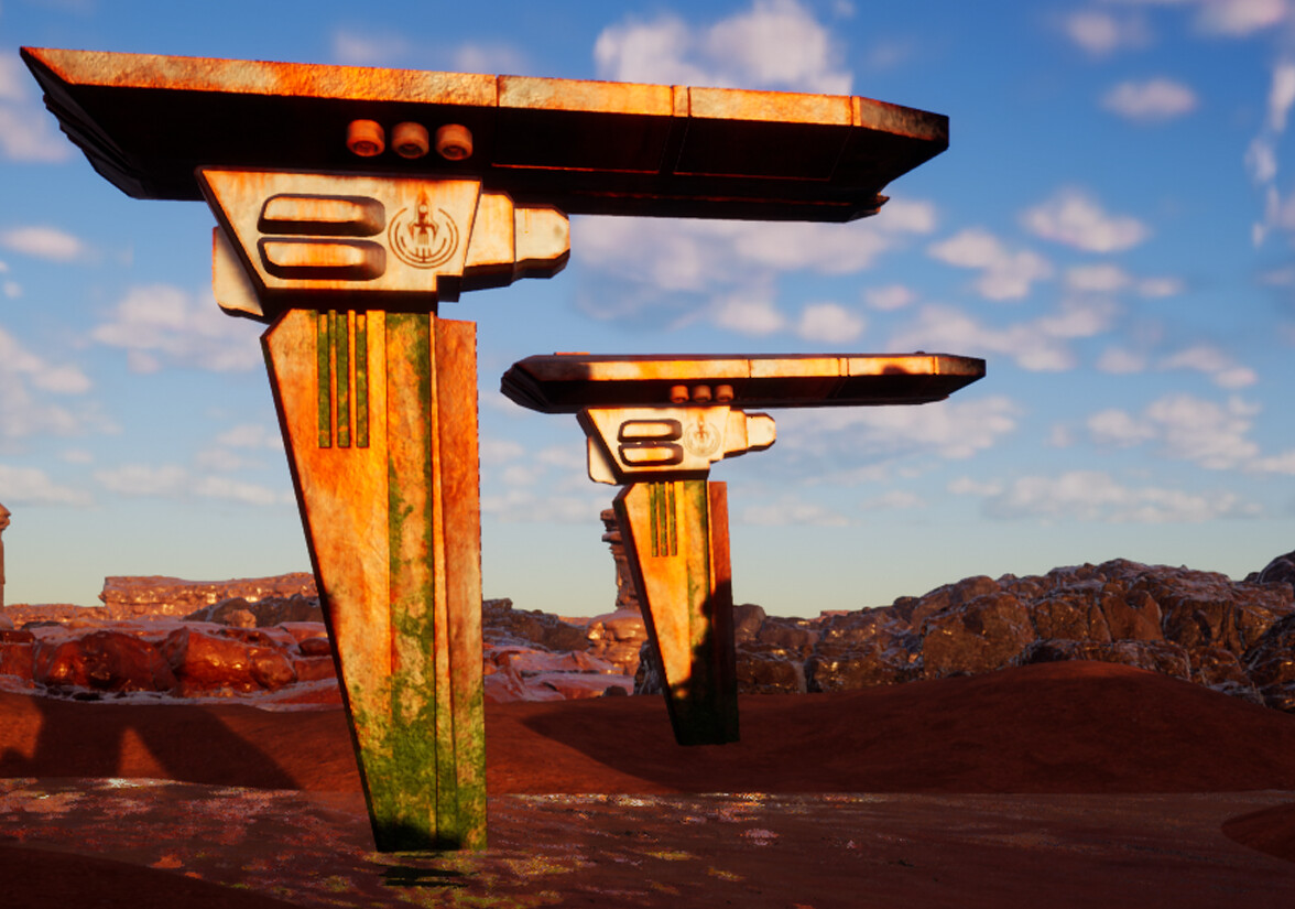 ArtStation - Environment art "Landed Starships"