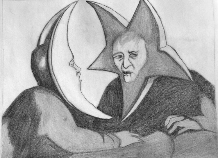 ArtStation - Conversation Between the Moon and a Star