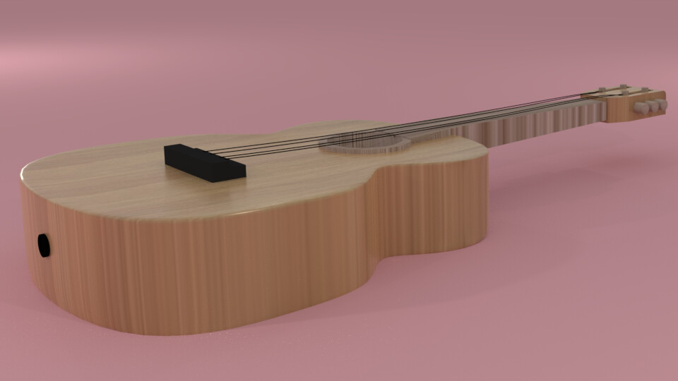 ArtStation - a 3d guitare modeling