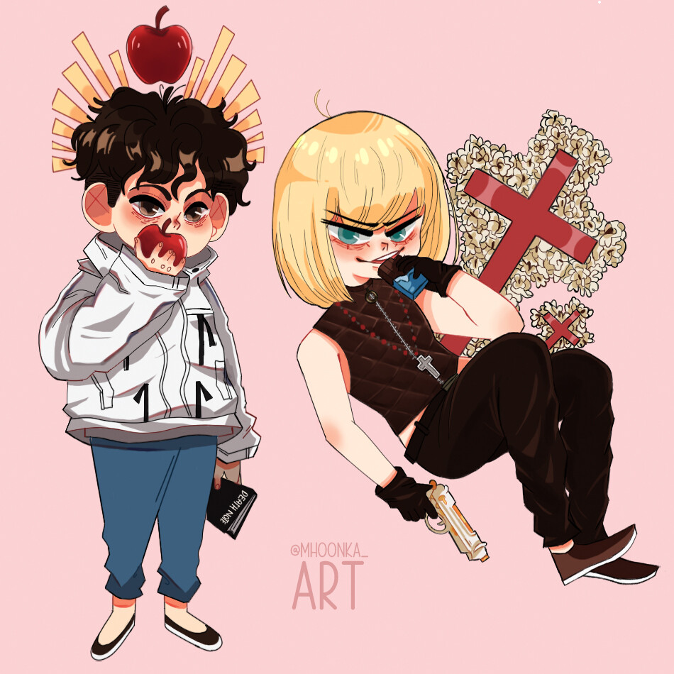 ArtStation - Minoru and Mello (Death Note)