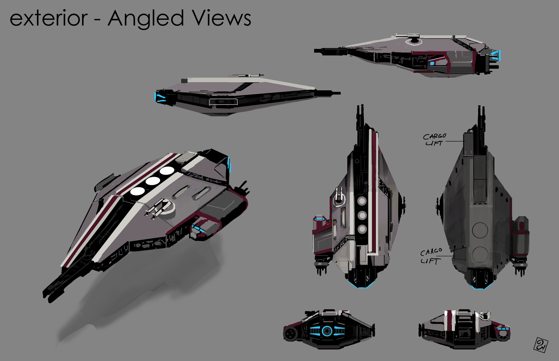 ArtStation - Custom Freighter Starship