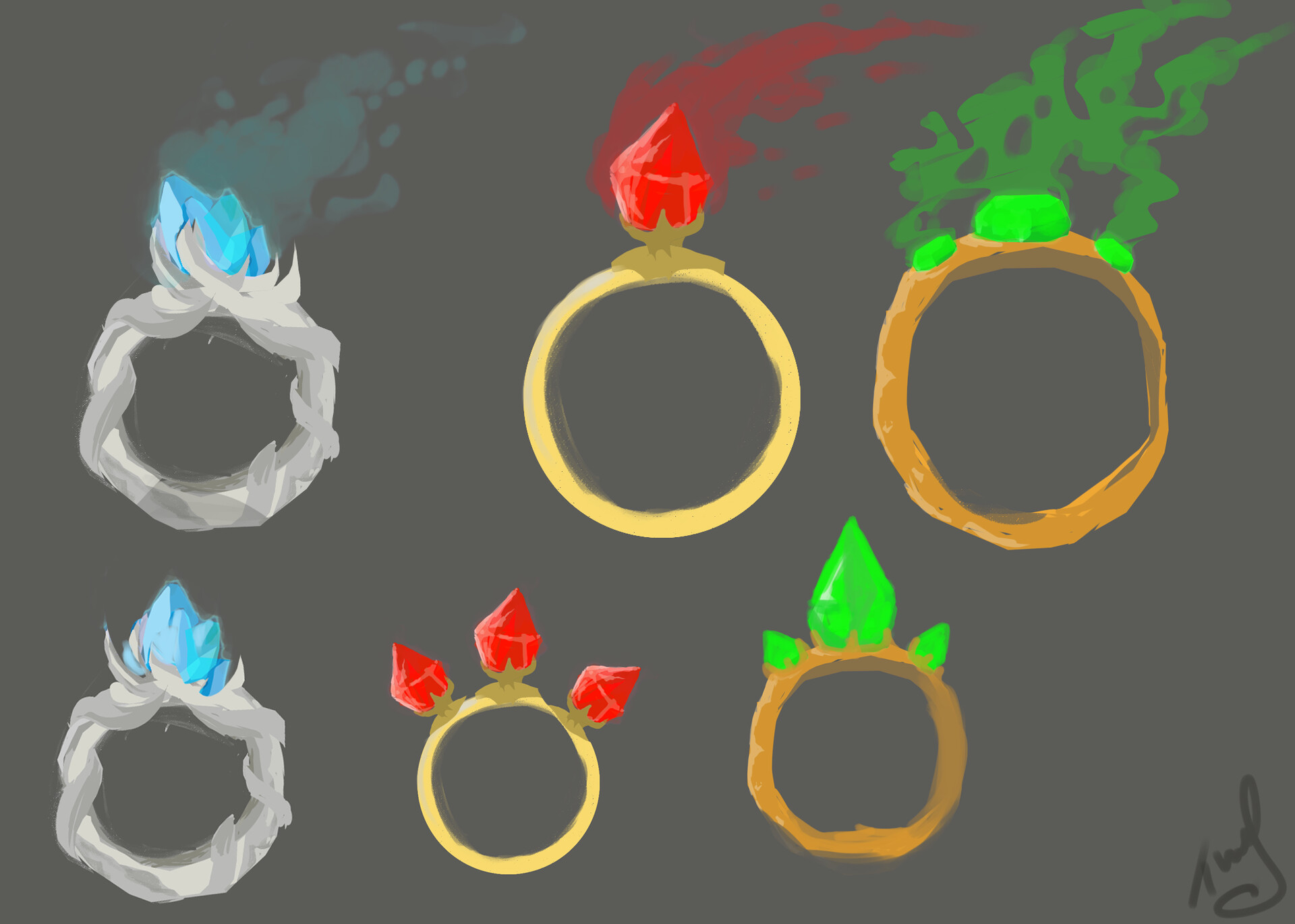 ArtStation - UI Rings inspired by League of legends items