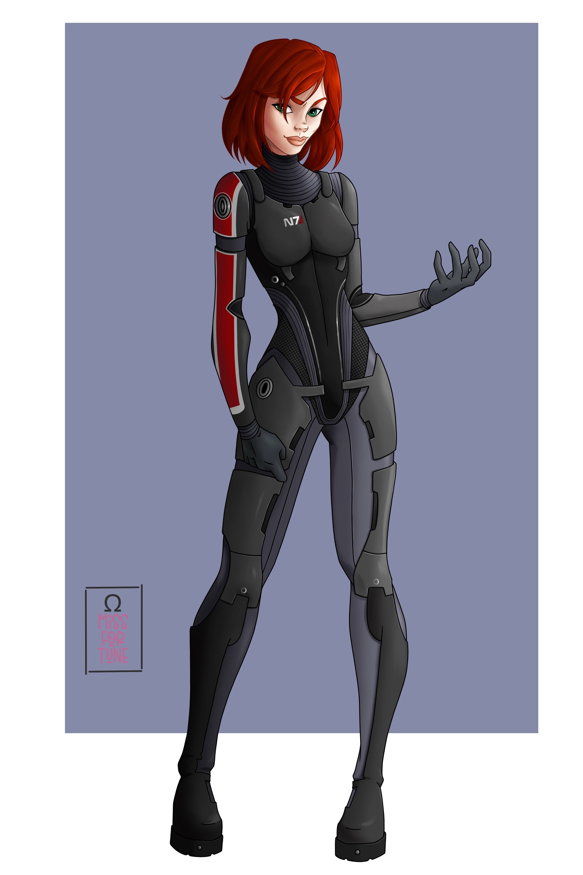 ArtStation - COMMANDER SHEPARD [ME1] - Fan Art