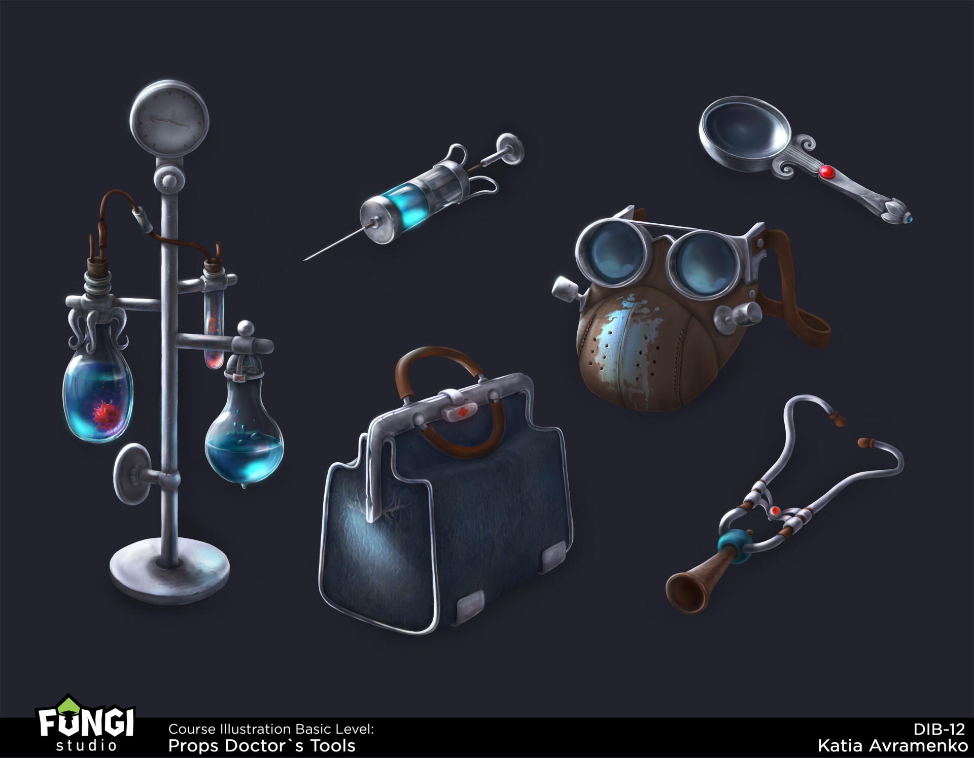 ArtStation - 2d illustration props