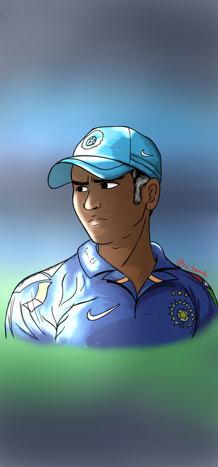 ArtStation - MS Dhoni Fan-art