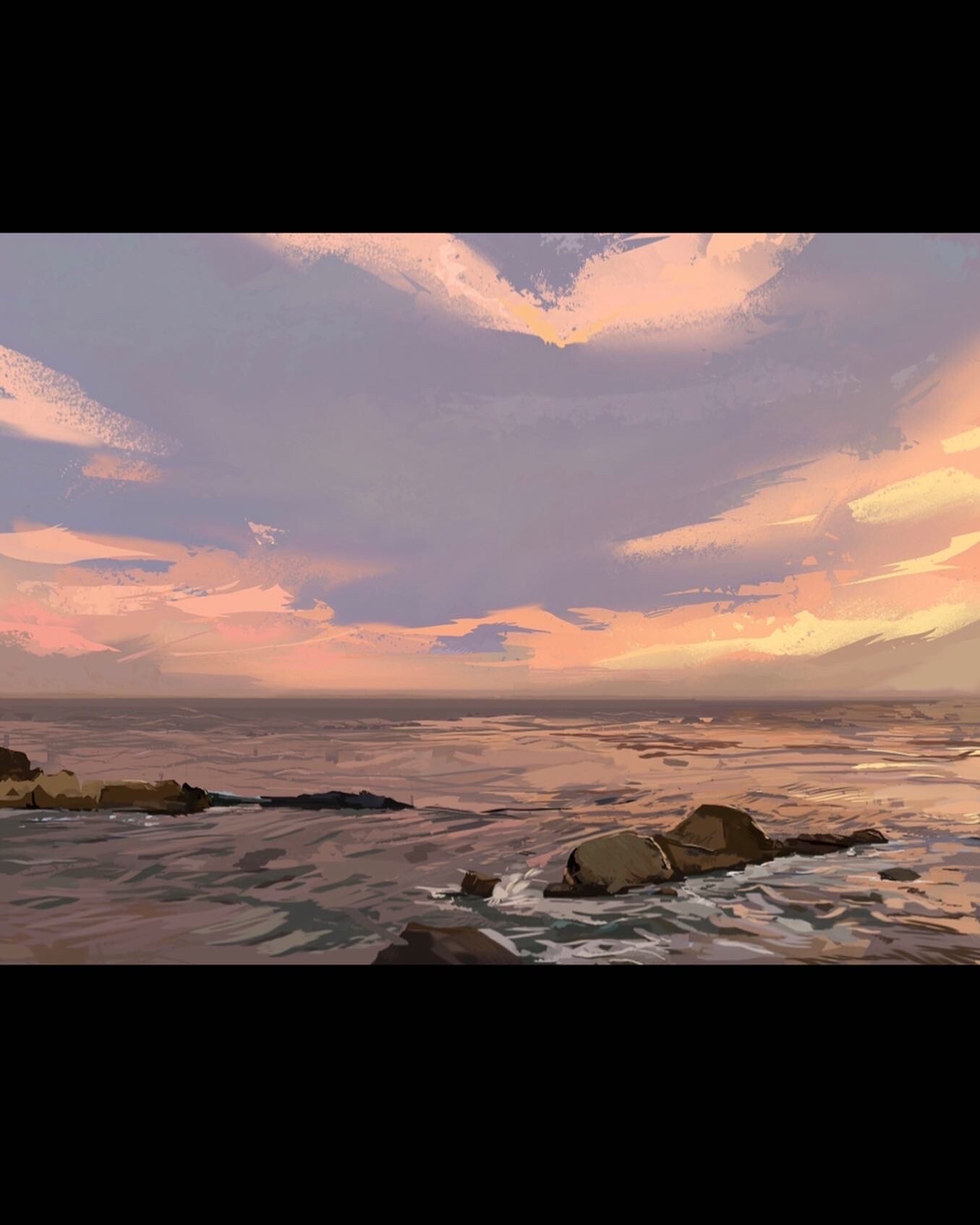 ArtStation - Ocean sunset