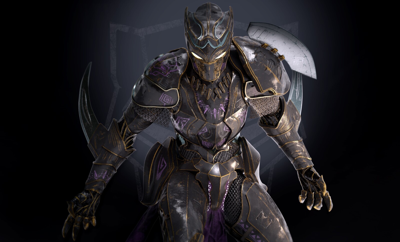 Marek Buczynski - Black Panther medieval armor