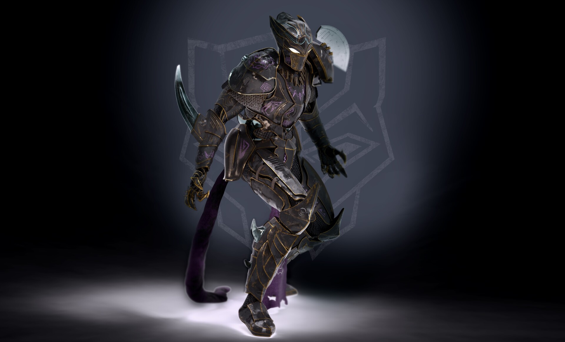 Marek Buczynski - Black Panther medieval armor