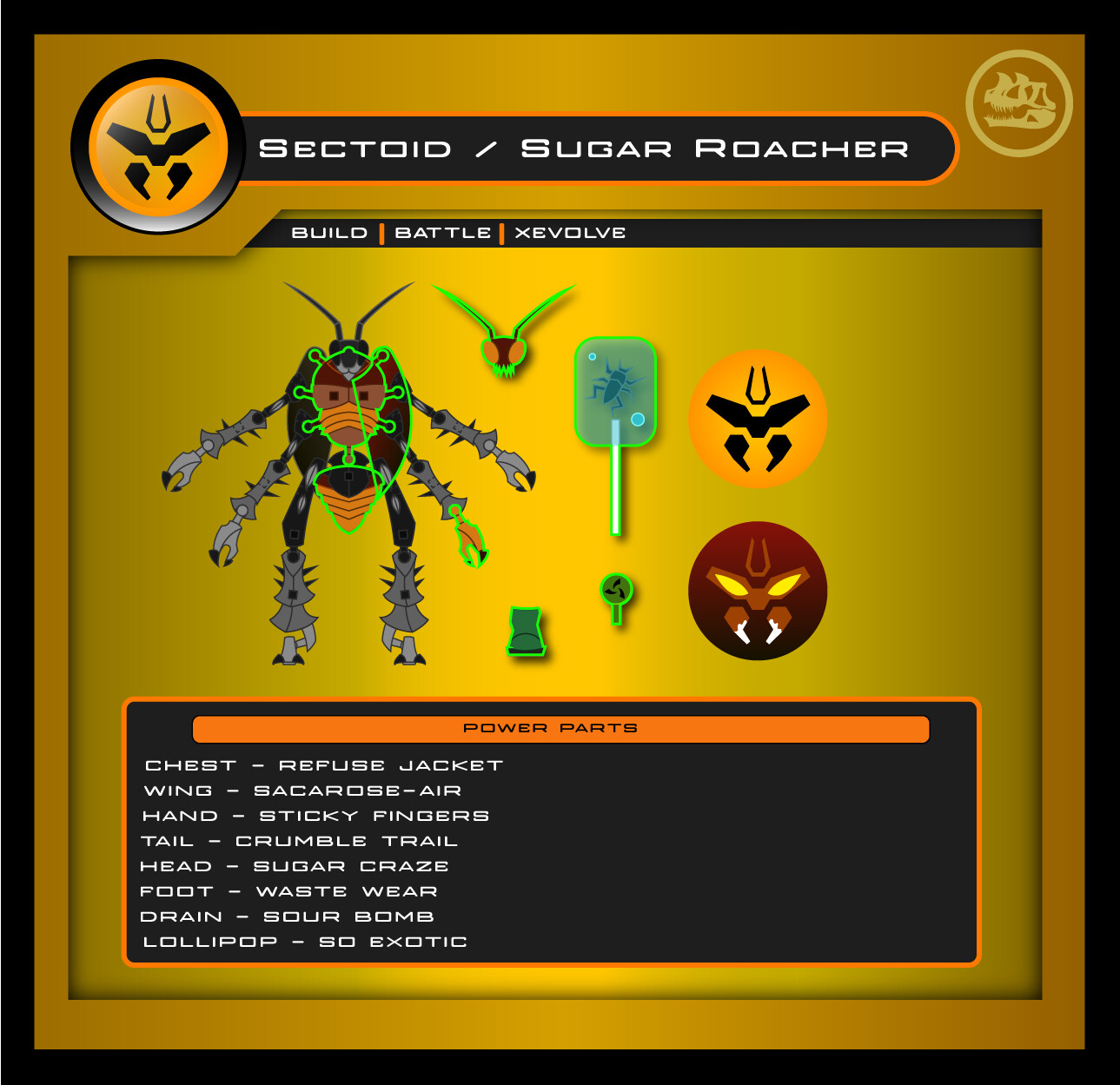 Vartomio Cain - Xevoz - Sectoid - Sugar Roach