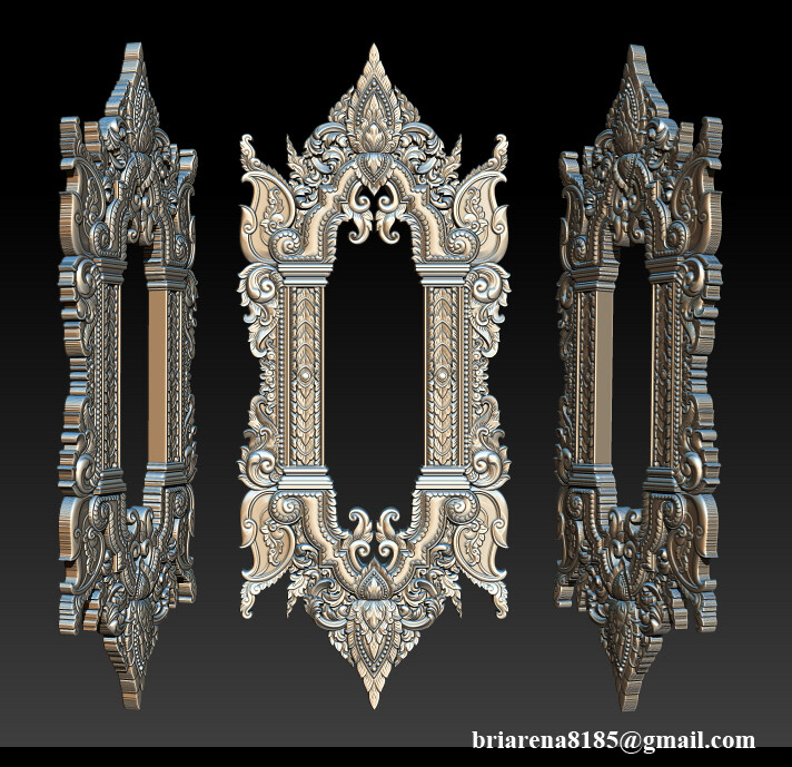 ArtStation - Mirror frame 3d - CNC machine - 3D CNC