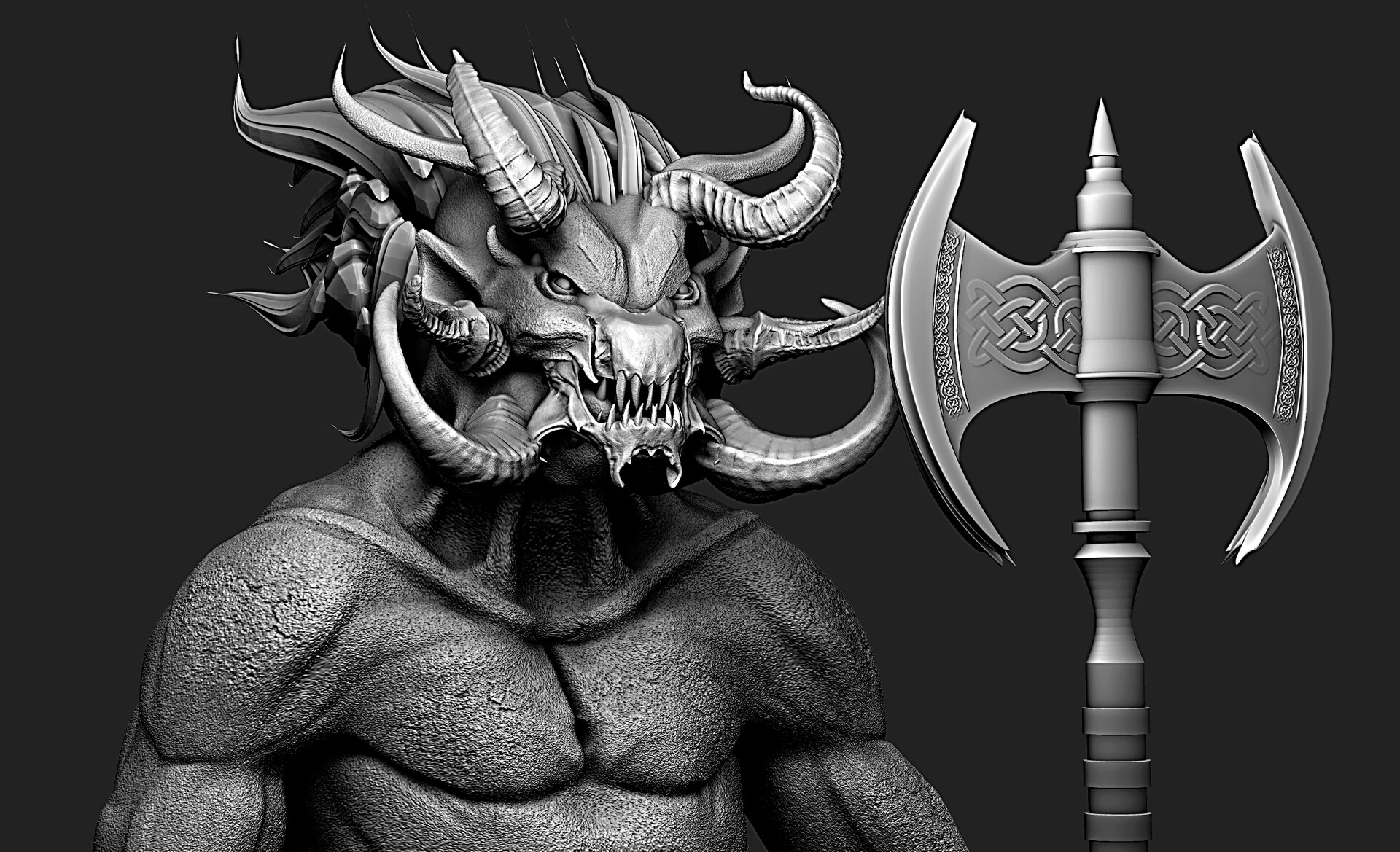 ArtStation - Guardian statue