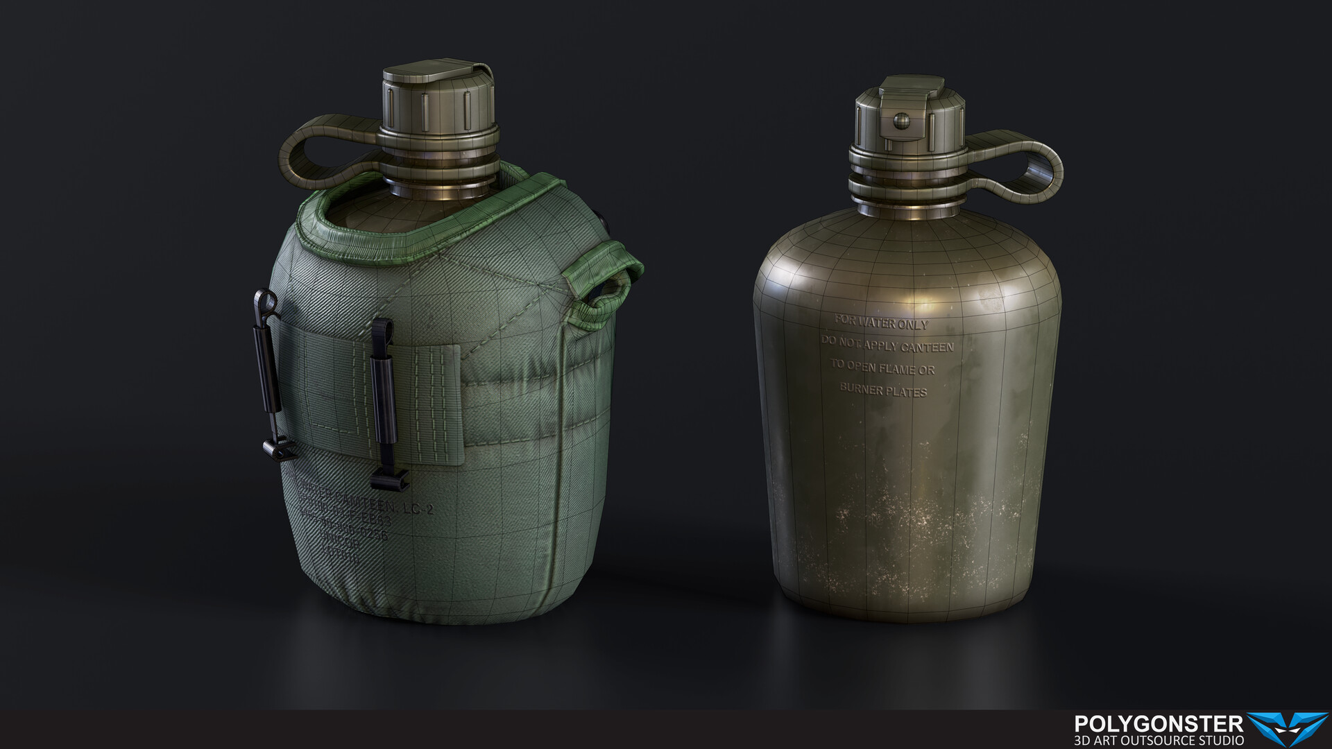 Polygonster Studio - Military flask