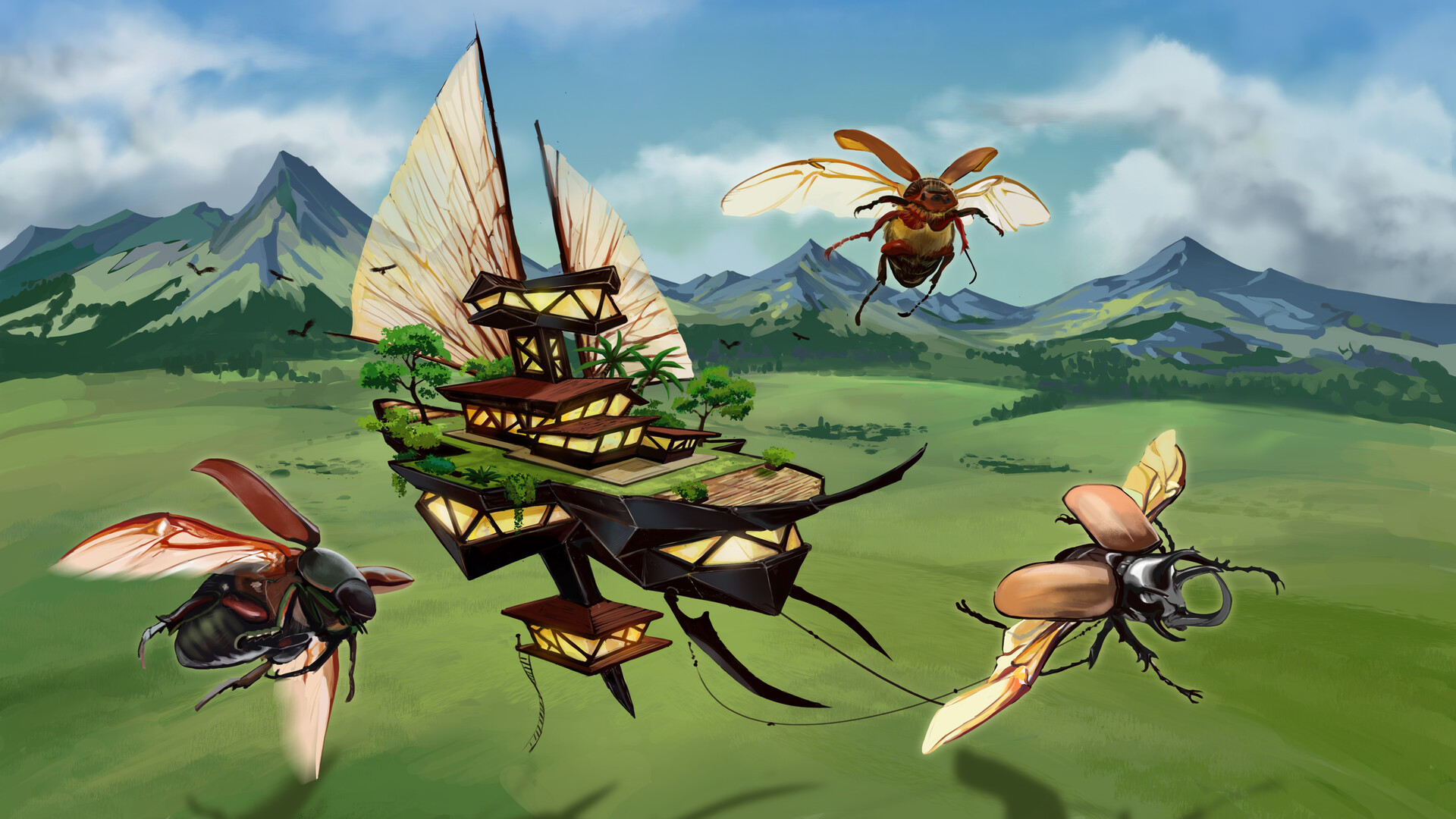 ArtStation - Flying houses