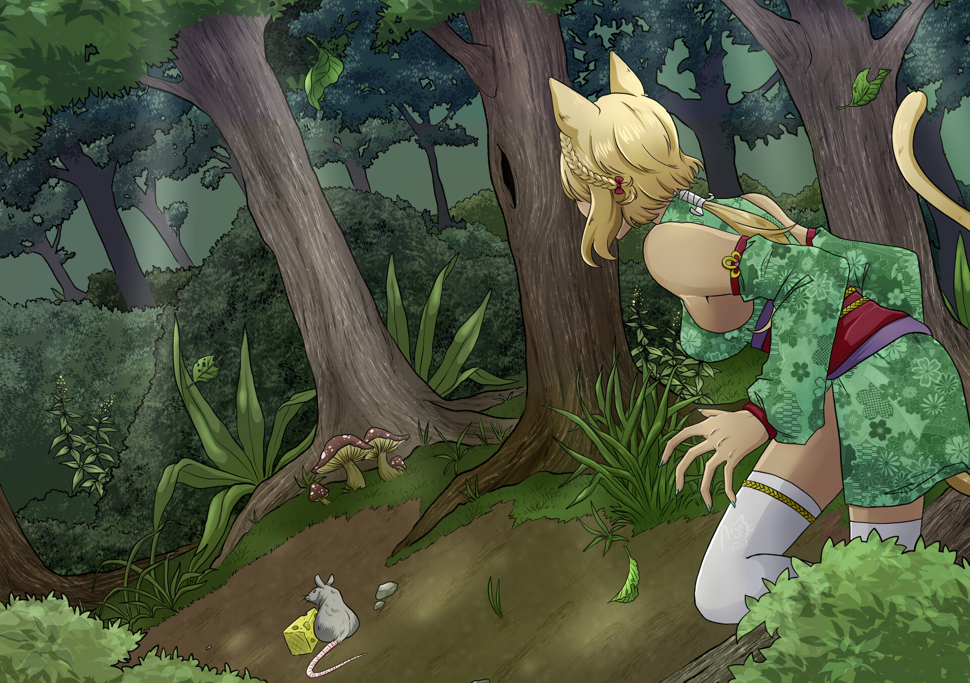 ArtStation - Waiting - Catch the mouse