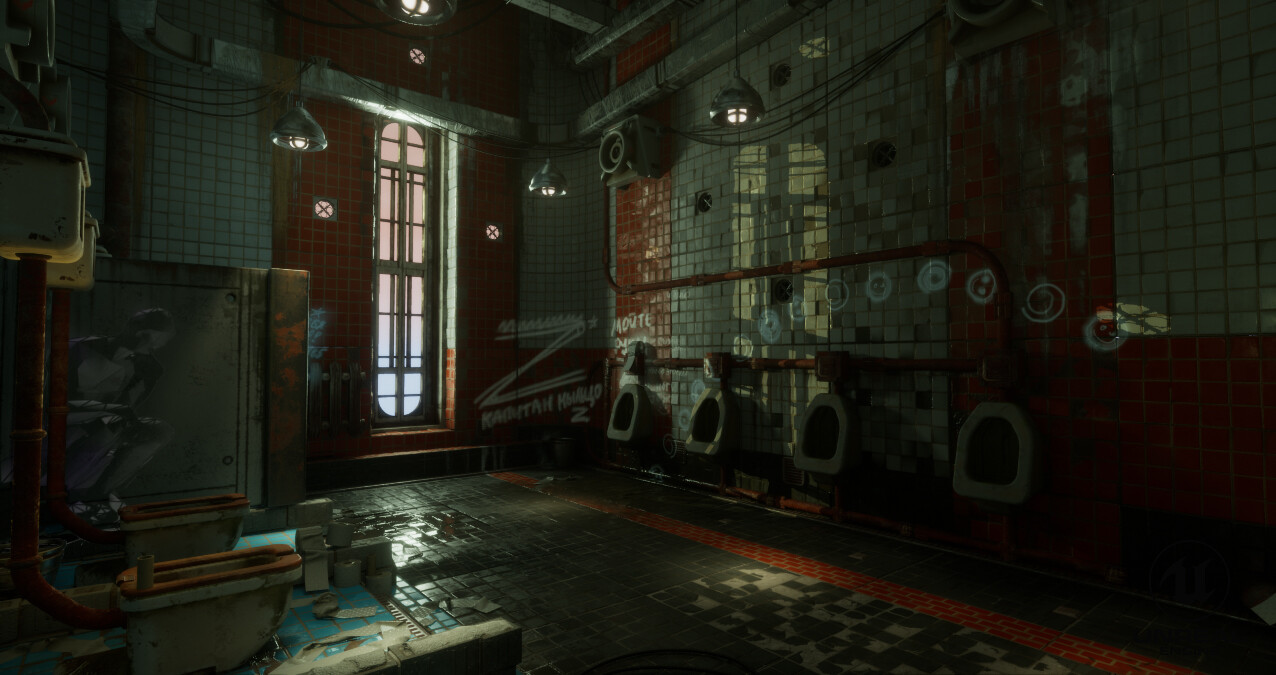 ArtStation - Cyberpunk Toilet Environment- RELIGHT
