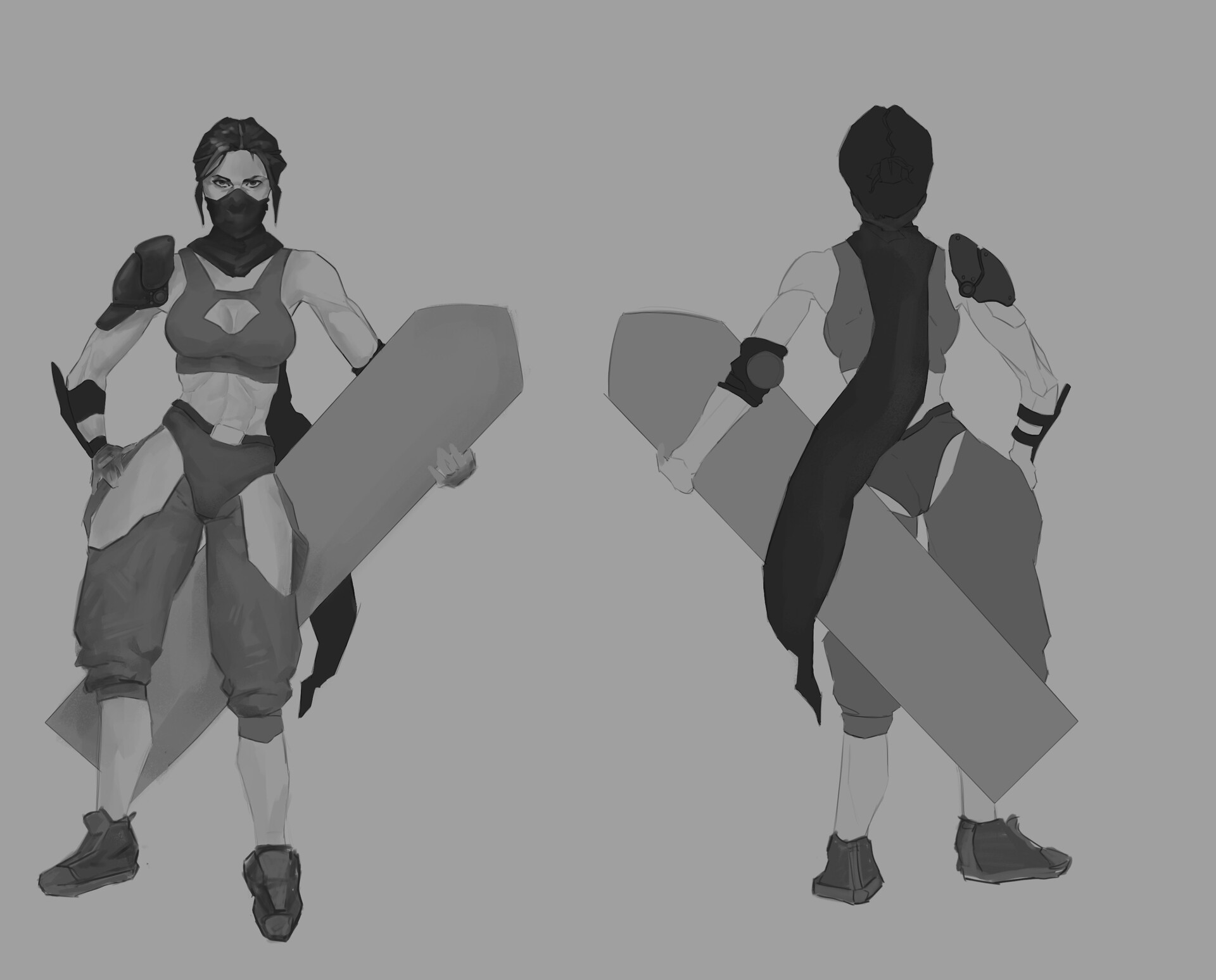 ArtStation - Quick Character Concept - Female Punk Scraper