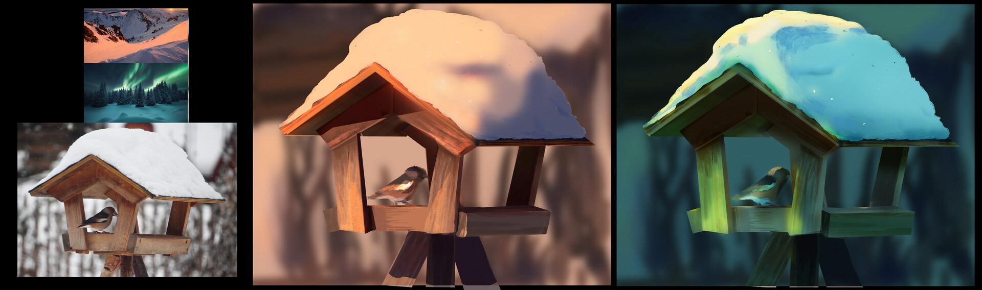 ArtStation - bird house lighting study