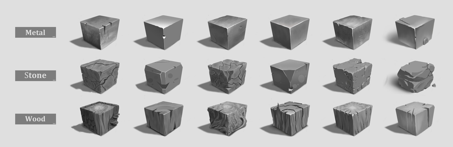 ArtStation - Different textures and their variations