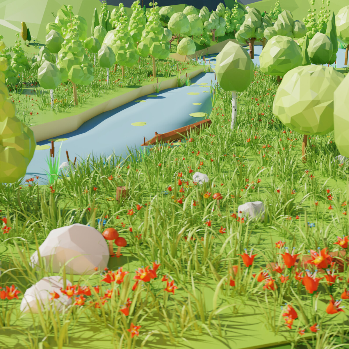 ArtStation - Low poly forest pack