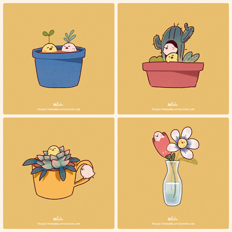 ArtStation - P&Y potted series