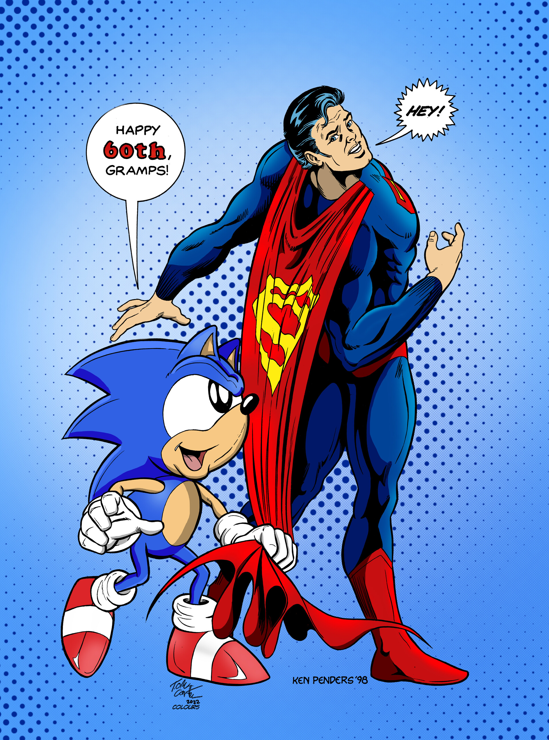 ArtStation - Sonic Celebrates Superman 60th Birthday - Colours