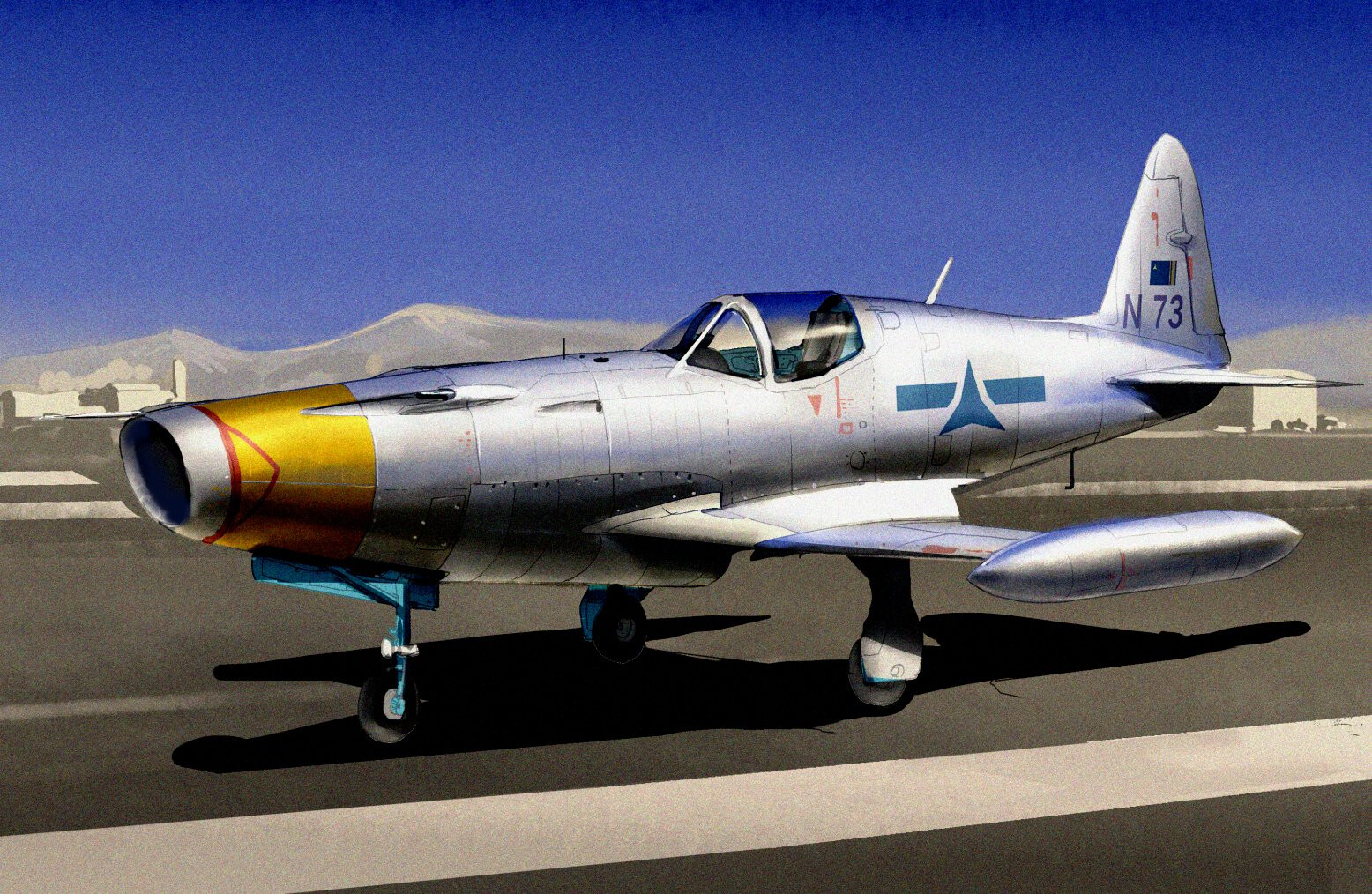 AST21 - Early jet fighter sketch