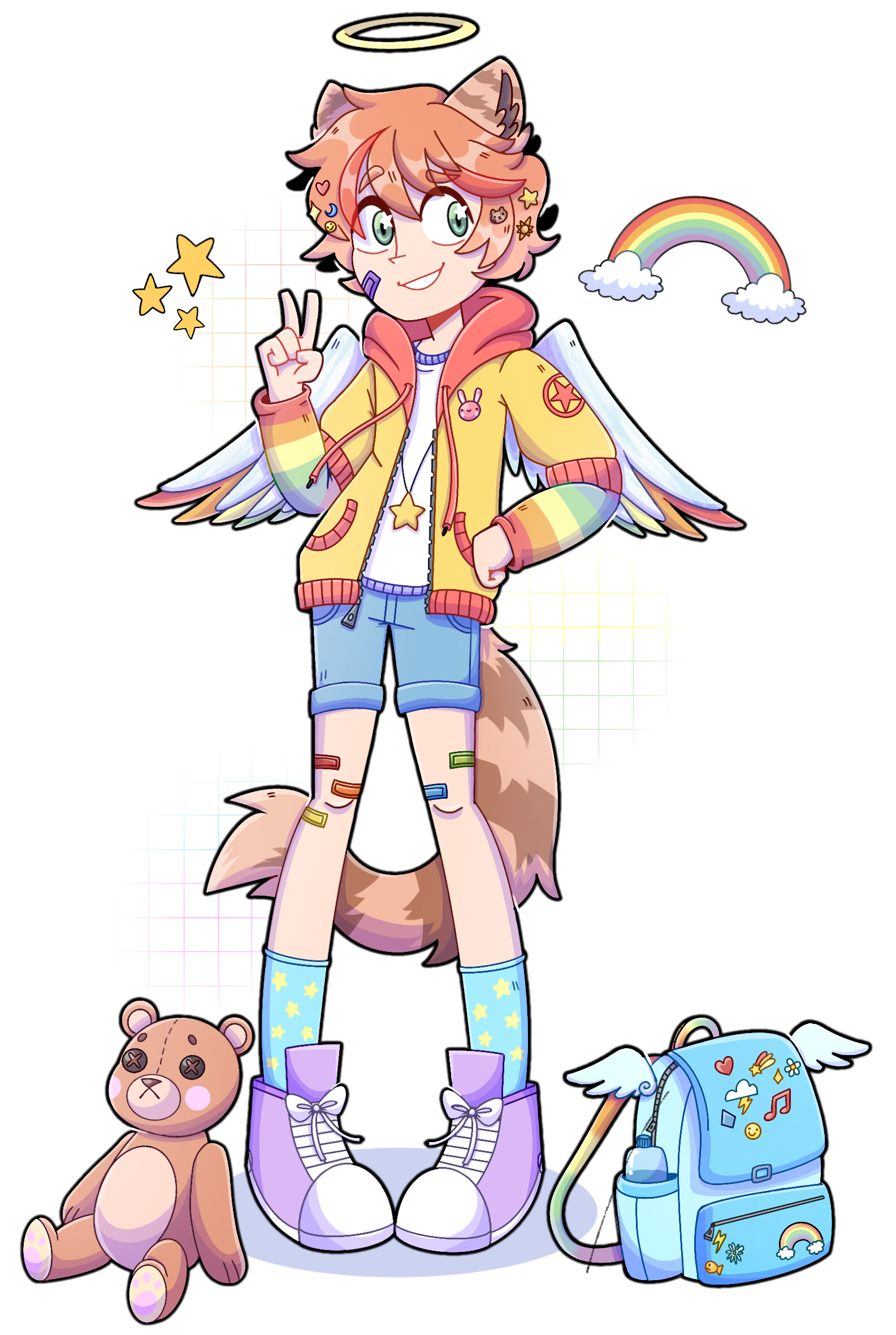 ArtStation - Rainbow cat character