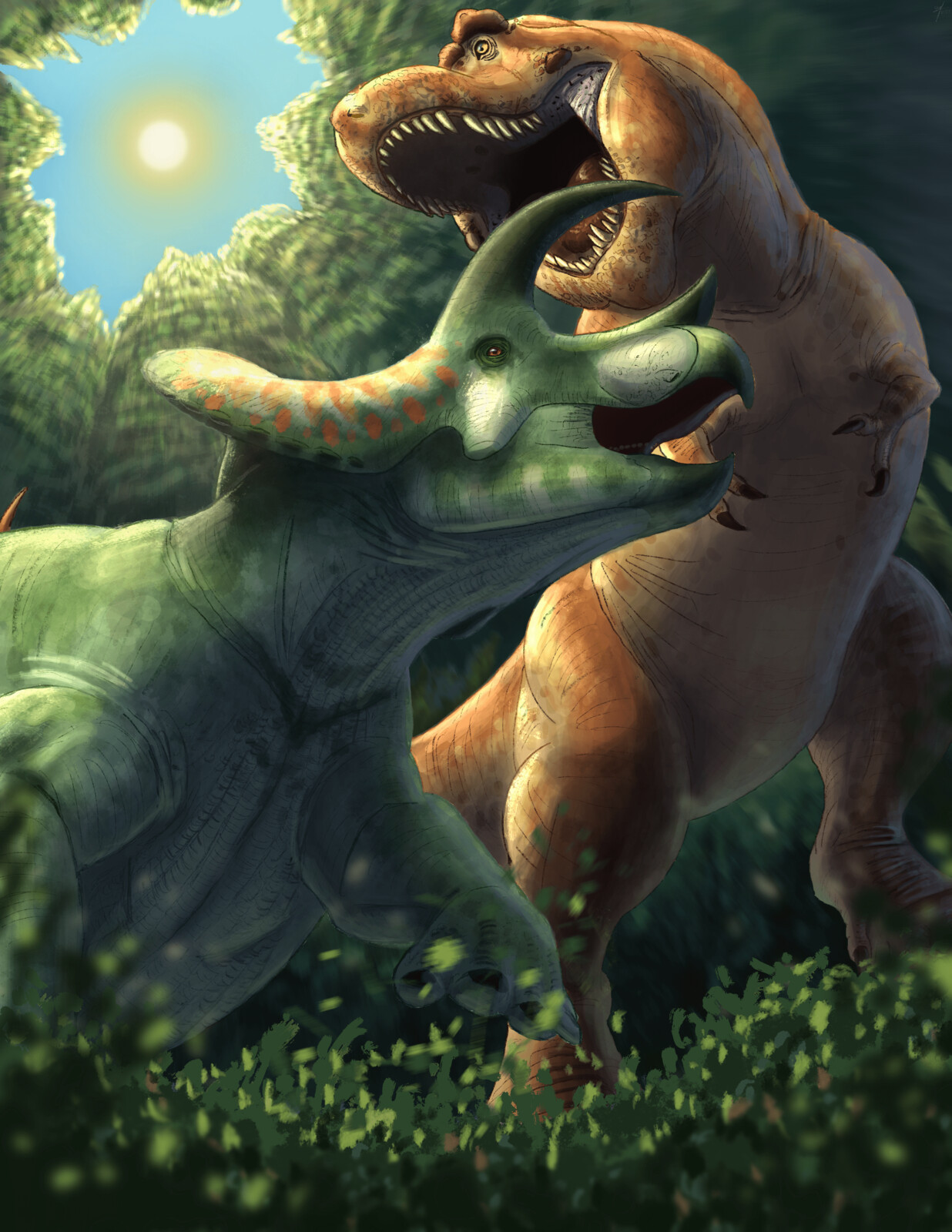 Arturo García - T. rex vs Triceratops: Duel of the ages